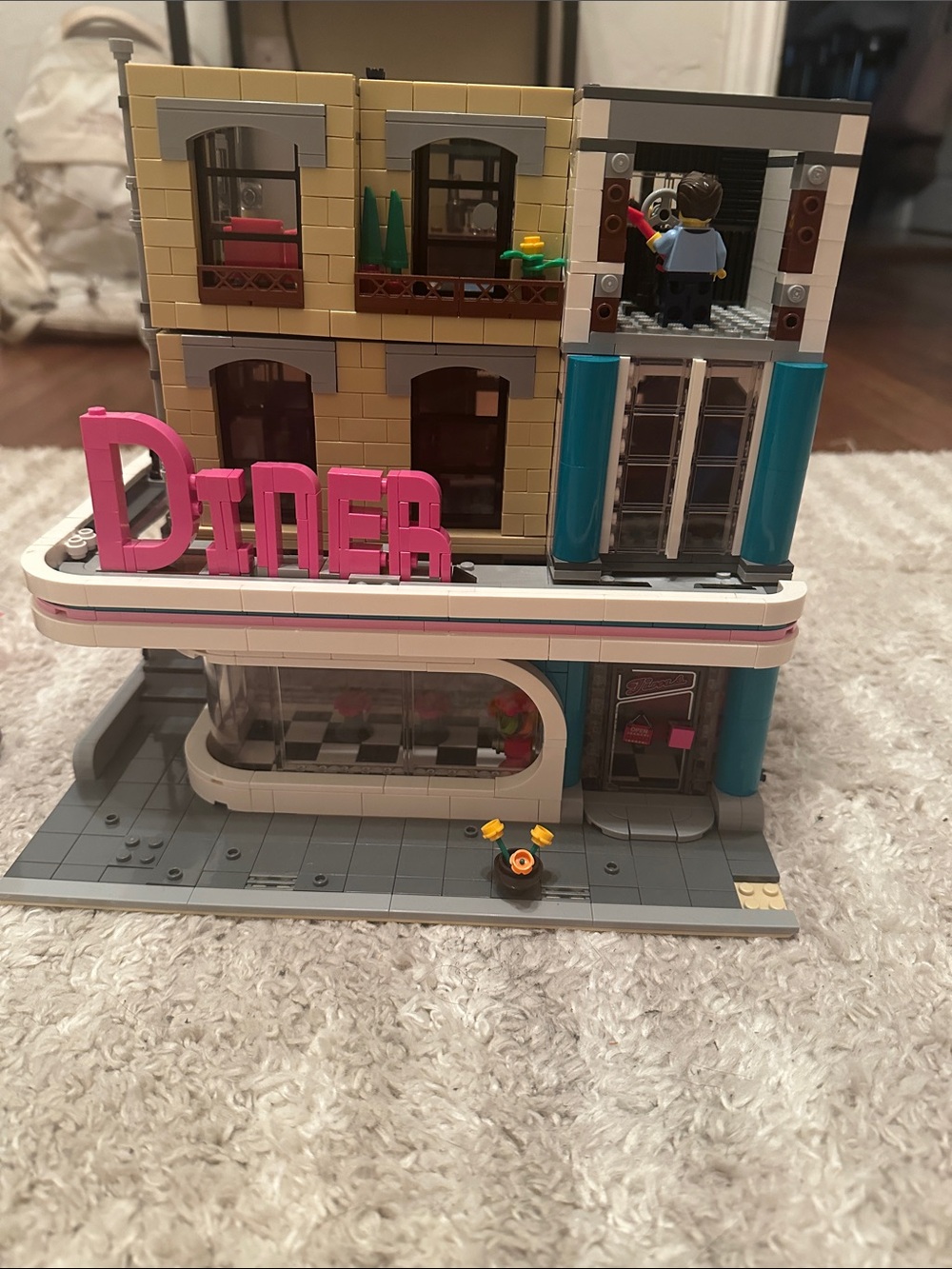 Lego | Toys | Lego Pink And Teal Retro Diner Modular Building Set ...